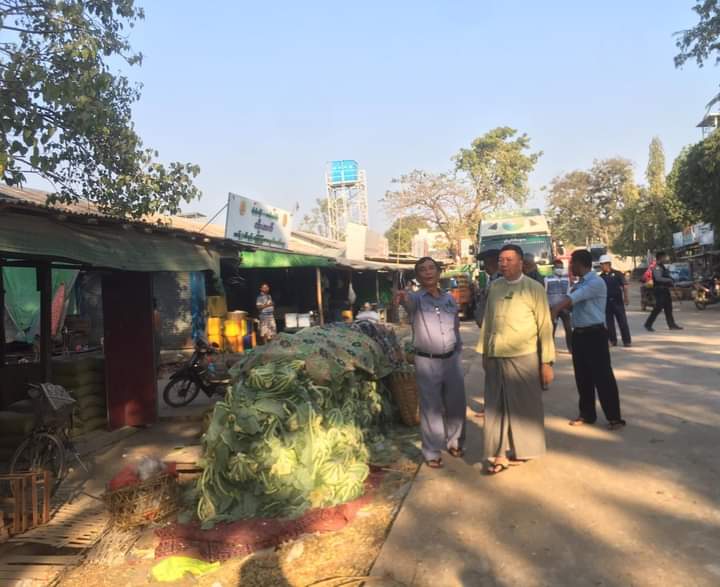 နတ်မောက်မြို့ မြို့မစည်ပင်သာယာဈေးအတွင်း မီးဘေးကြိုတင်ကာကွယ်ရေး လိုက်လံက