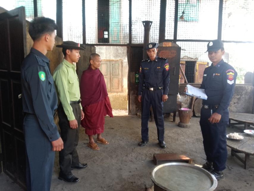 မက်မန်းမြို့နယ်တွင် မီးဘေးအန္တရာယ် တားဆီးကာကွယ်ရေးအတွက် ဘာသာရေးအဆောက