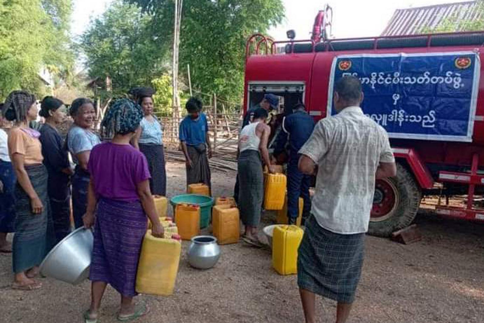 နွေရာသီ သောက်သုံးရေအခက်အခဲရှိသည့် သရက်မြို့နယ်ပွန်းကြီးကျေးရွာသို့ သောက