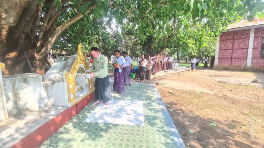 မိုးမိတ်မြို့နယ်တွင် ကဆုန်လပြည့်နေ့ ညောင်ရေသွန်းပွဲတော်နှင့် နိဗ္ဗာန