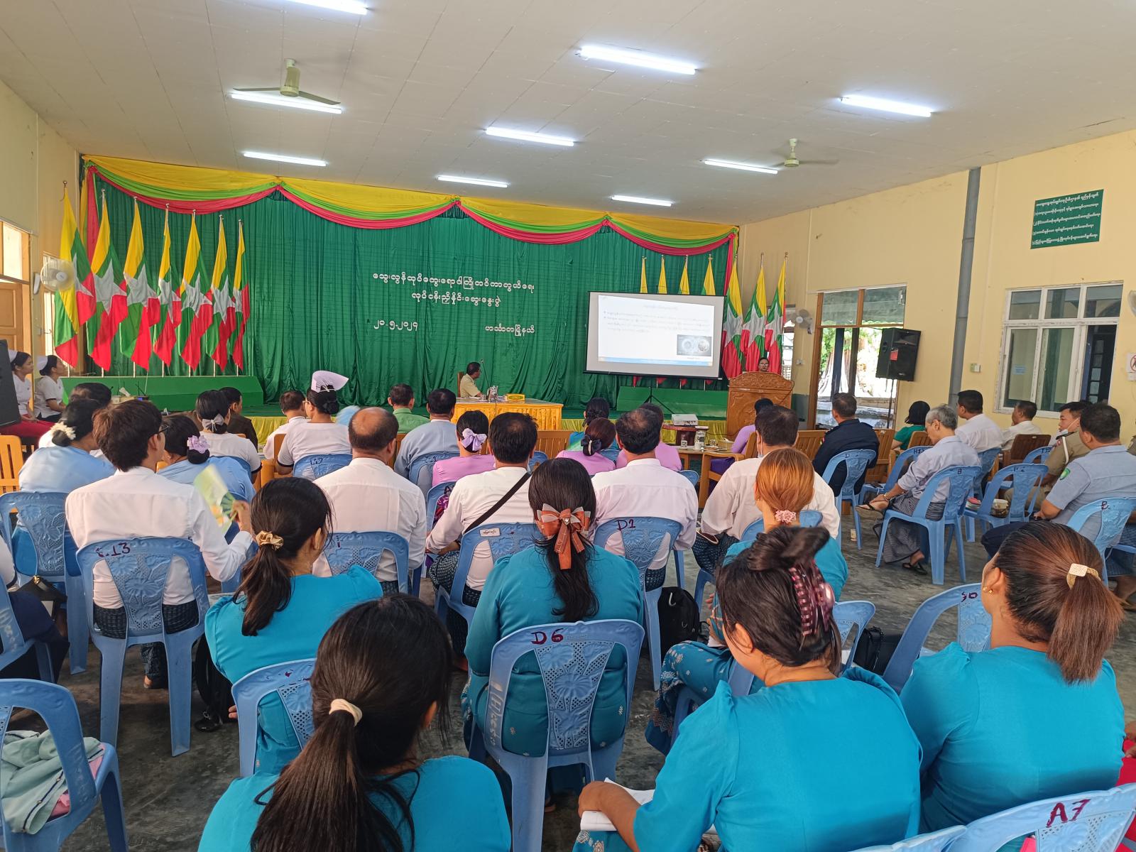 ဟင်္သာတမြို့နယ်တွင် သွေးလွန်တုပ်ကွေးရောဂါ ကြိုတင်ကာကွယ်ရေး လုပ်ငန်းညှိန