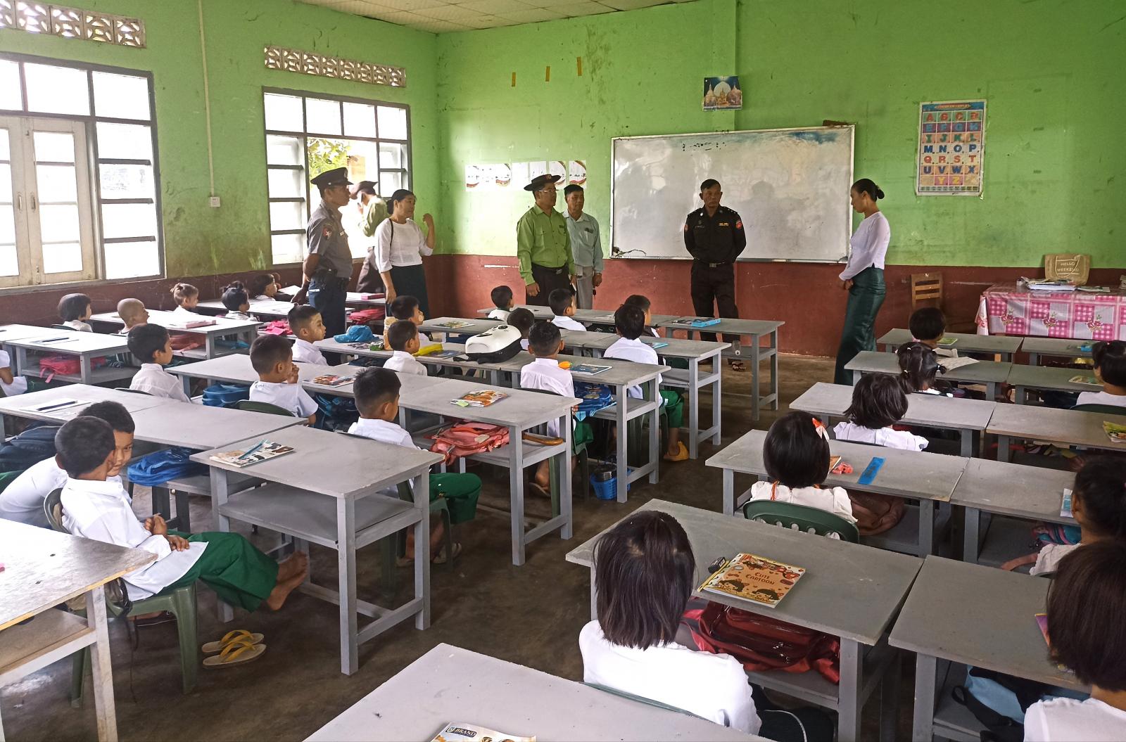မိုင်းရယ်မြို့နယ်၌ ၂၀၂၄ ၂၀၂၅ ပညာသင်နှစ် အခြေခံပညာကျောင်းများ စတင်ဖွင့်လ