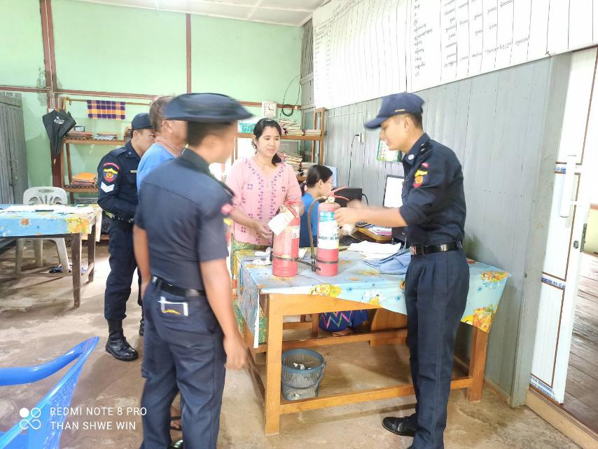 သရက်ချောင်းမြို့နယ်၊ ဌာနဆိုင်ရာရုံးများအား မီးဘေးအန္တရာယ်ကြိုတင်ကာကွယ