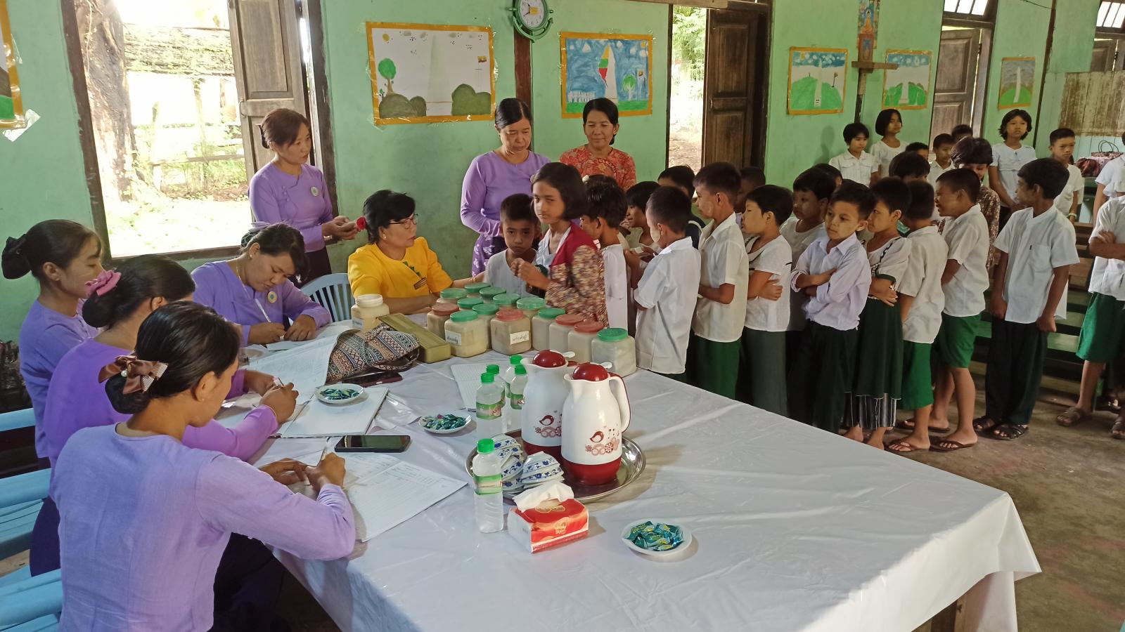 သဲကုန်းမြို့နယ်၌ တိုင်းရင်းဆေးဦးစီးဌာနနှင့် မြို့နယ်မိခင်နှင့်ကလေးစောင့်ရှောက်ရေးအသင်းတို့ပူးပေ