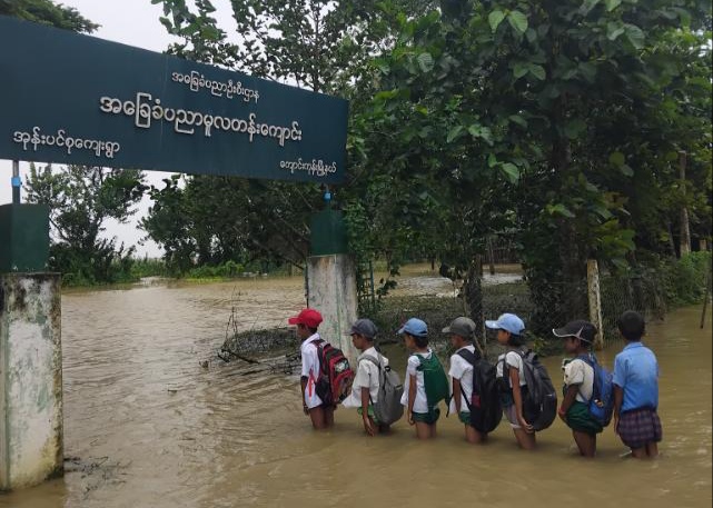 သာပေါင်းမြို့နယ် သဘာဝဘေးအန္တရာယ်ဆိုင်ရာစီမံခန့်ခွဲမှုအဖွဲ့မှ ငဝန်မြစ