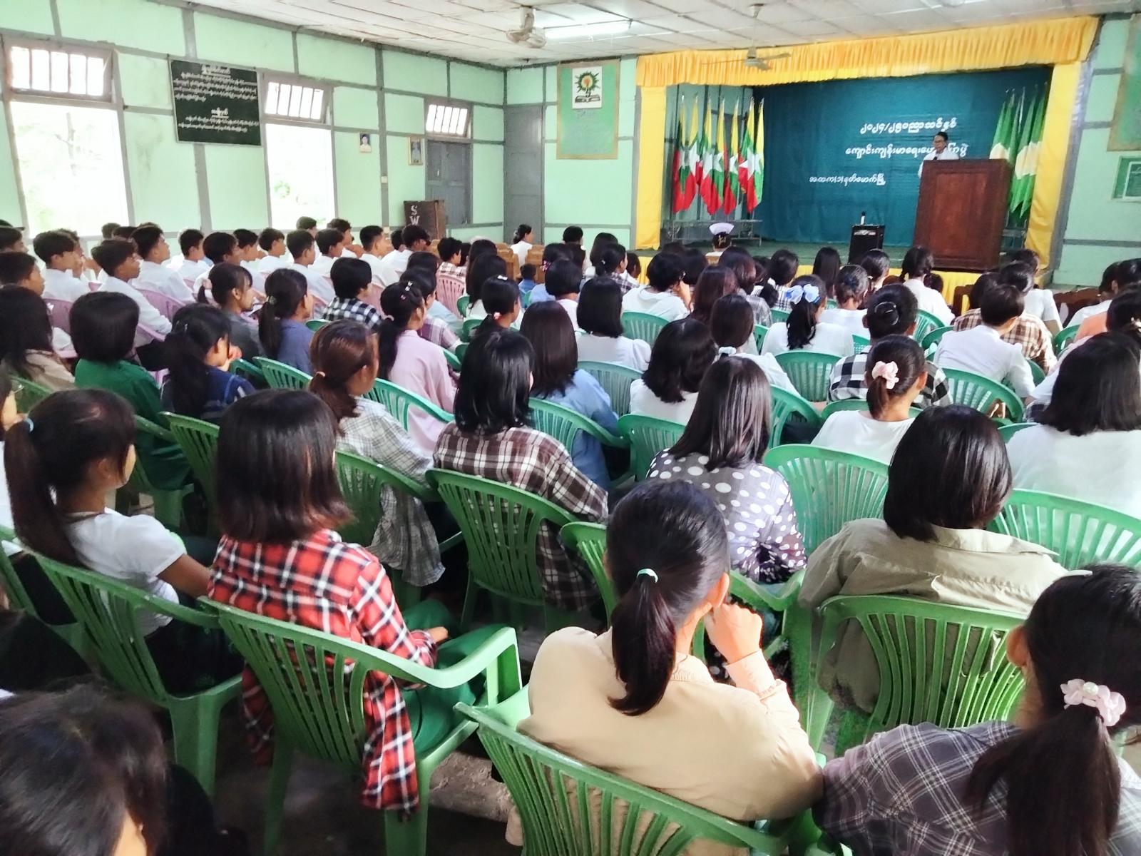 နတ်မောက်မြို့၌ ၂၀၂၄ ၂၀၂၅ ပညာသင်နှစ် ကျောင်းကျန်းမာရေးဟောပြောပွဲ ပြုလုပ
