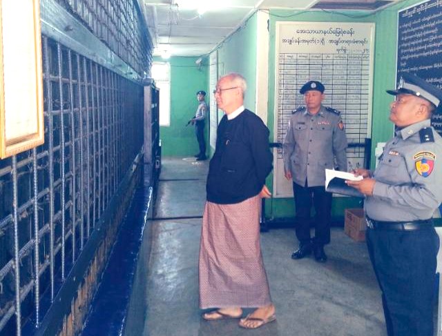 ရှမ်းပြည်နယ်တရားသူကြီးချုပ် ဦးသန်းဦးလွင် ညောင်ရွှေမြို့မရဲစခန်းအချုပ်ခန