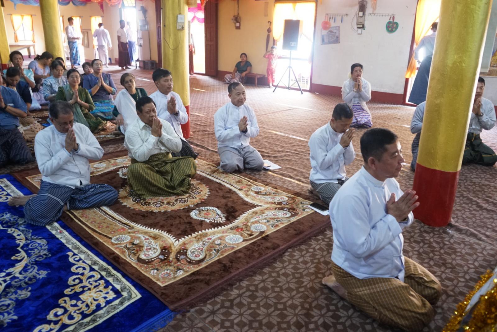 မွန်ပြည်နယ်ဝန်ကြီးချုပ် ဦးအောင်ကြည်သိန်း မော်လမြိုင်မြို့၊ မောင်ငံရပ်ကွက်ရှိ တည်ထားကိုးကွယ်တော