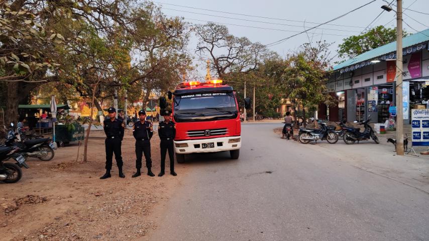 မြစ်သားမြို့နယ်တွင် မီးဘေးကြိုတင်ကာကွယ်ရေးအတွက် မီးသတ်ဦးစီးဌာနမှ အသိပေးနှိုးဆော်ခြင်းများ ဆောင်ရ