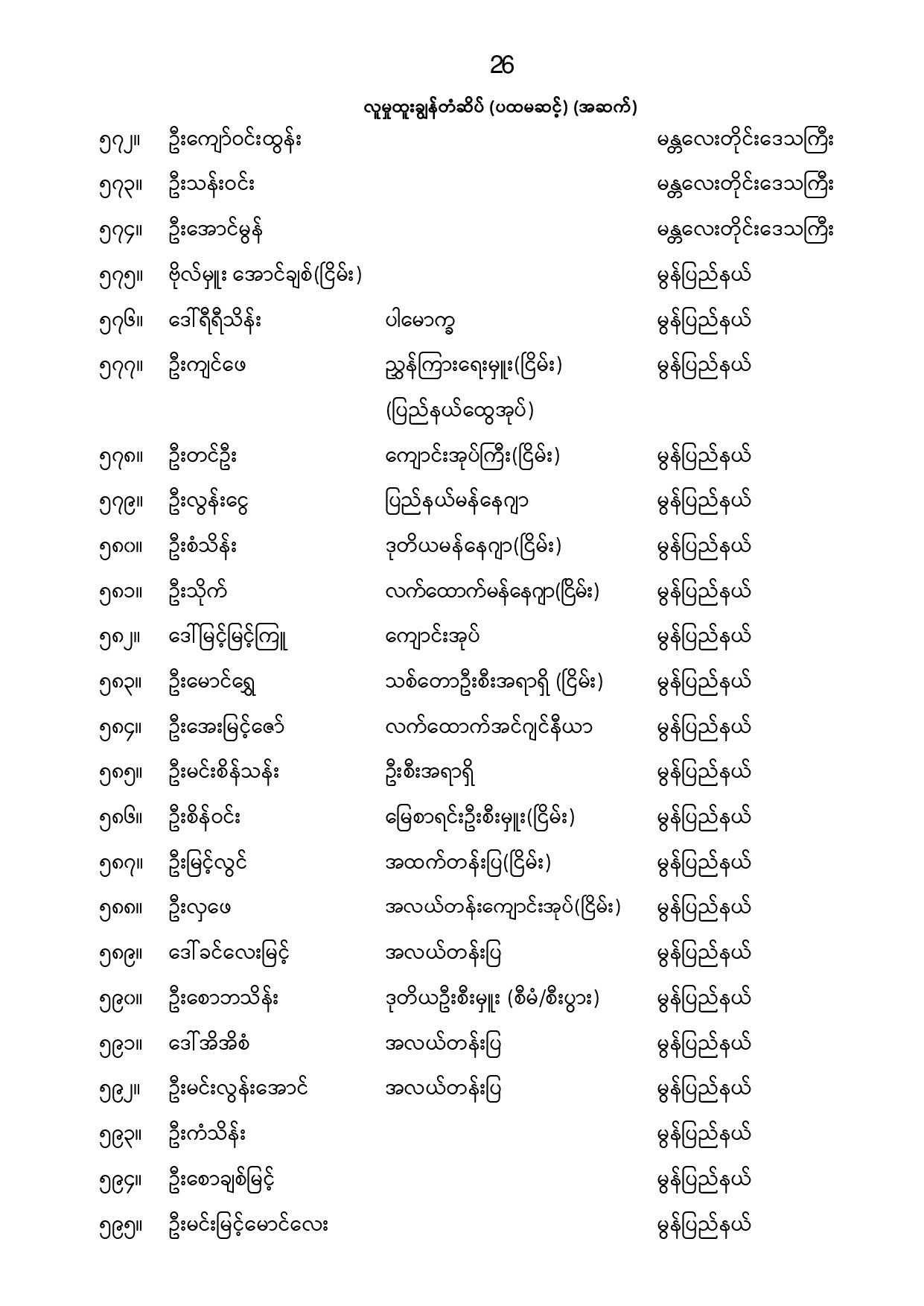 ပြည်ထောင်စုသမ္မတမြန်မာနိုင်ငံတော် နိုင်ငံတော်စီမံအုပ်ချုပ်ရေးကောင်စီ အမိန့်ကြော်ငြာစာအမှတ် ၃
